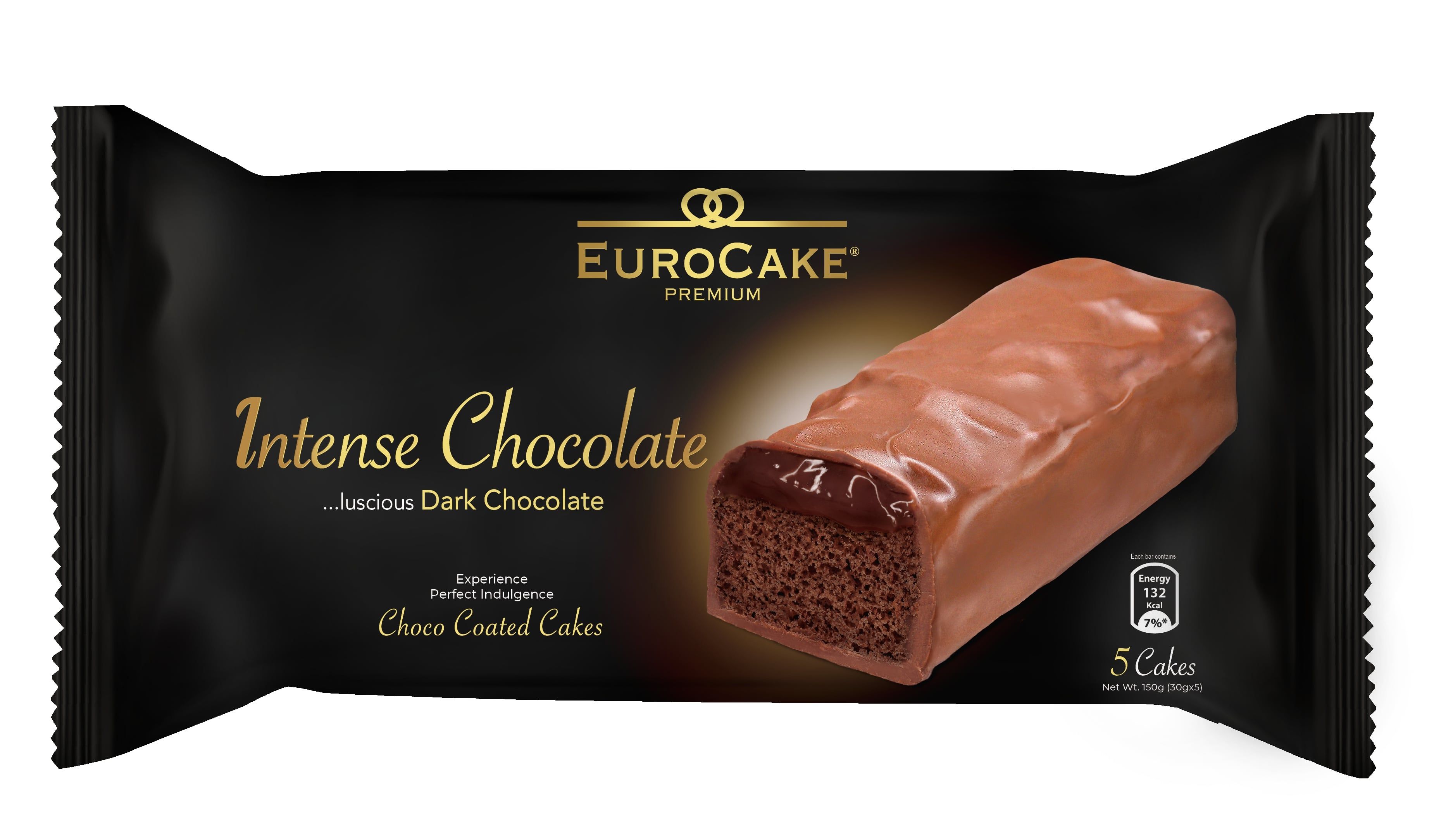 Buy Eurocake Premium Intense Chocolate Coated Cake 30 g x 5 Online in ...