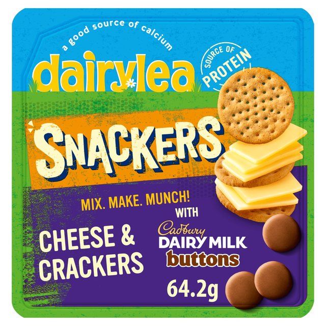 Buy Dairylea Snackers Cheese & Crackers With Cadbury Giant Buttons 64 ...