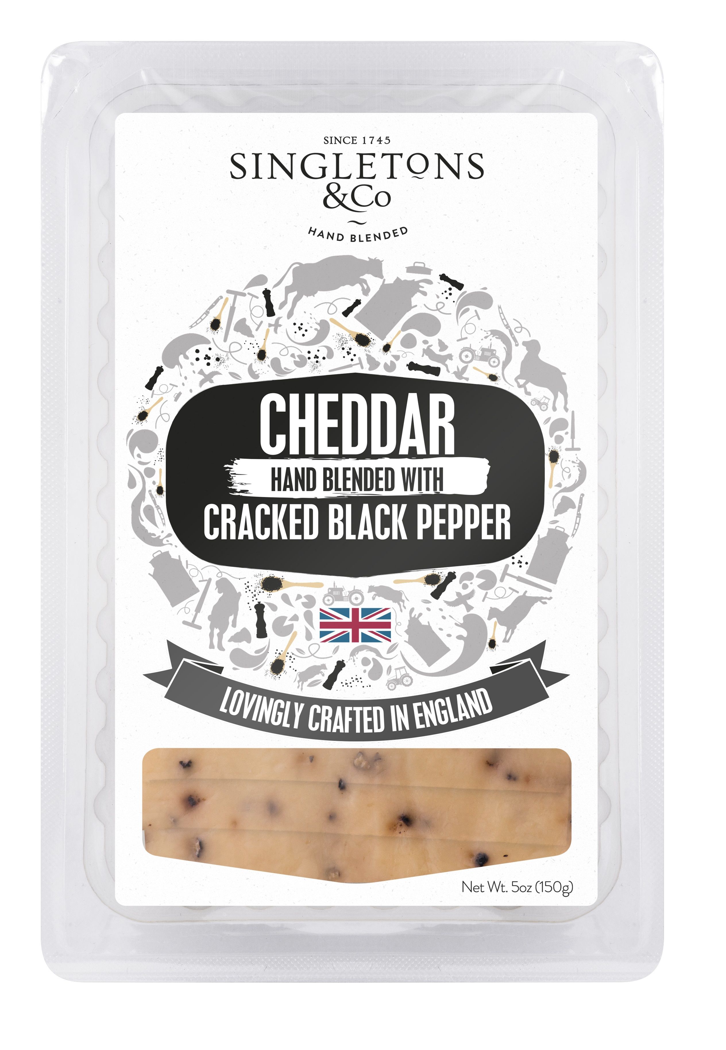 Buy Singleton Cheese Slices Cheddar & Black Pepper 150g Online in ...