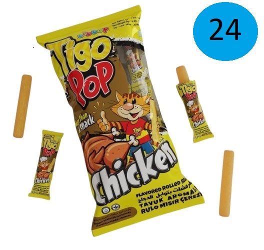 Buy Tigo Pop Flavored Rolled Snack - Chicken,24* 6g Online in Kuwait ...