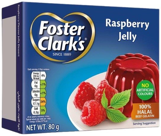 Buy Foster Clark's Raspberry Flavor Jelly Dessert, 80g Online in Kuwait ...