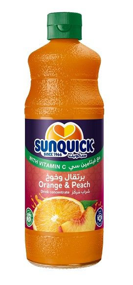 Buy Sunquick Orange & Peach Drink Concentrate, 840ml Online in Kuwait ...