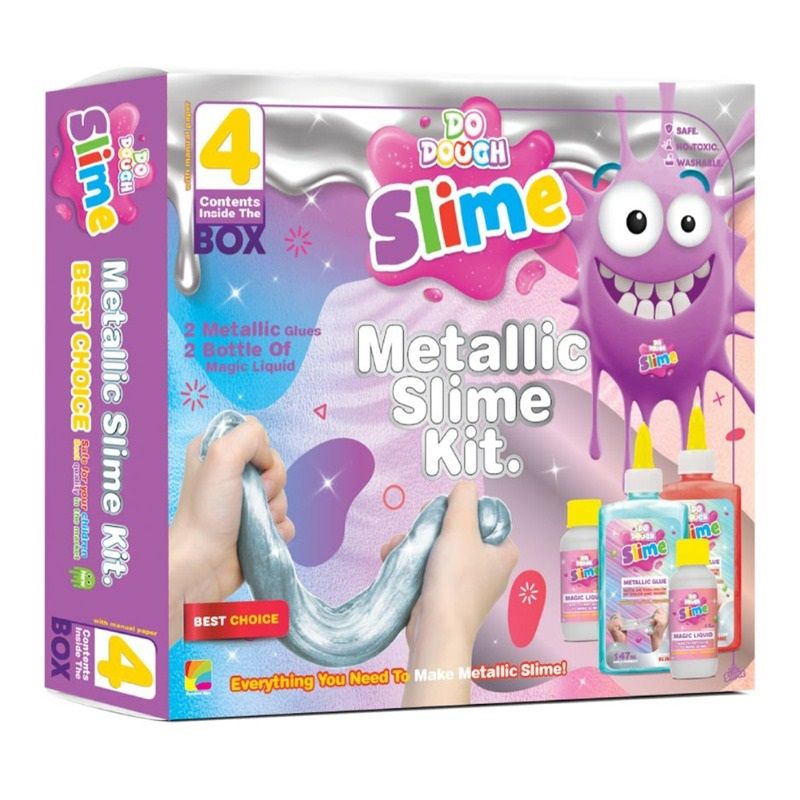Buy Do Dough Metallic Slime Kit, 4 Pieces Online in Kuwait | Talabat Kuwait