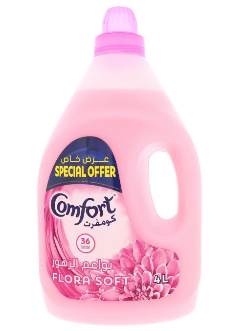 Buy Comfort Pink Flora Soft Fabric Softener, 4L Online in Kuwait ...