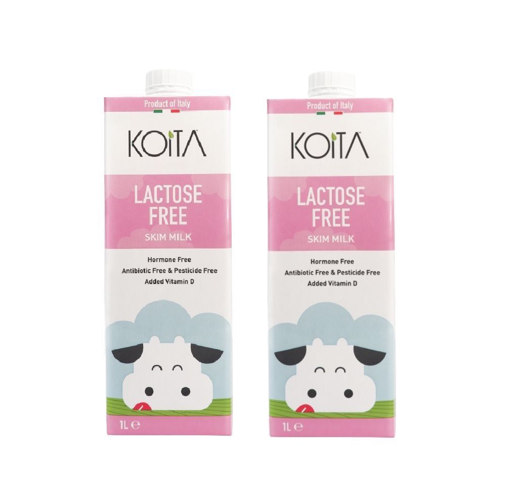 Buy Koita Lactose Free Skim Milk, 1L x2 pcs Online in Kuwait | Talabat ...