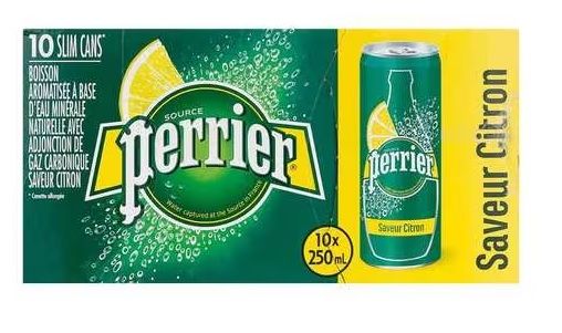 Buy Perrier Lemon Sparkling Water, 250ml * 10 Pcs Online in Kuwait ...