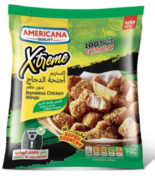 Buy Americana Boneless Chicken Wings Zesty Lemon & Black Pepper 750g ...