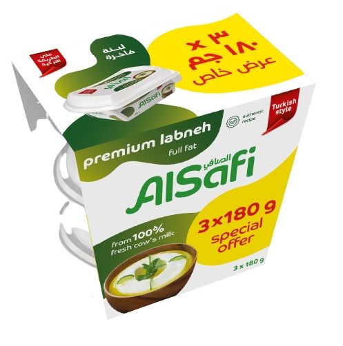 Buy Al Safi Turkish Labneh 180 g x 3 Pcs Online in Oman | Talabat Oman