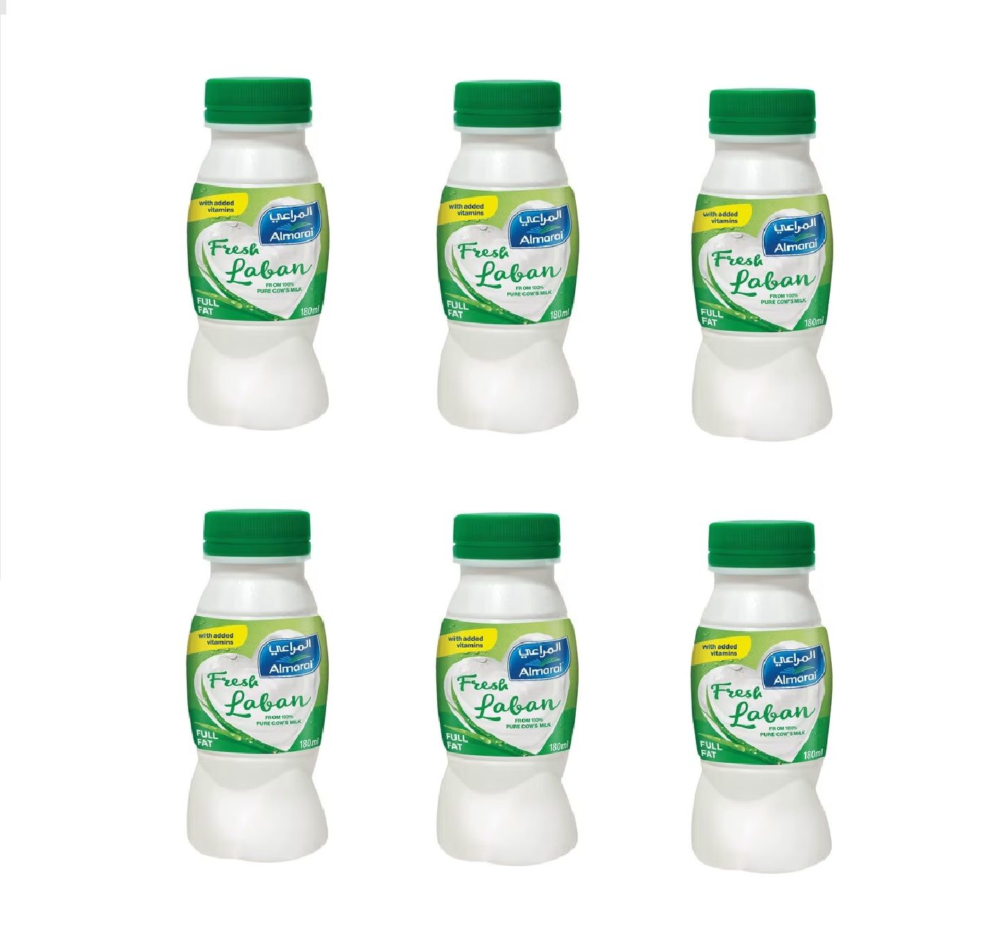 Buy Almarai Full Fat Fresh Laban with Added Vitamins, 180ml *6 Online ...
