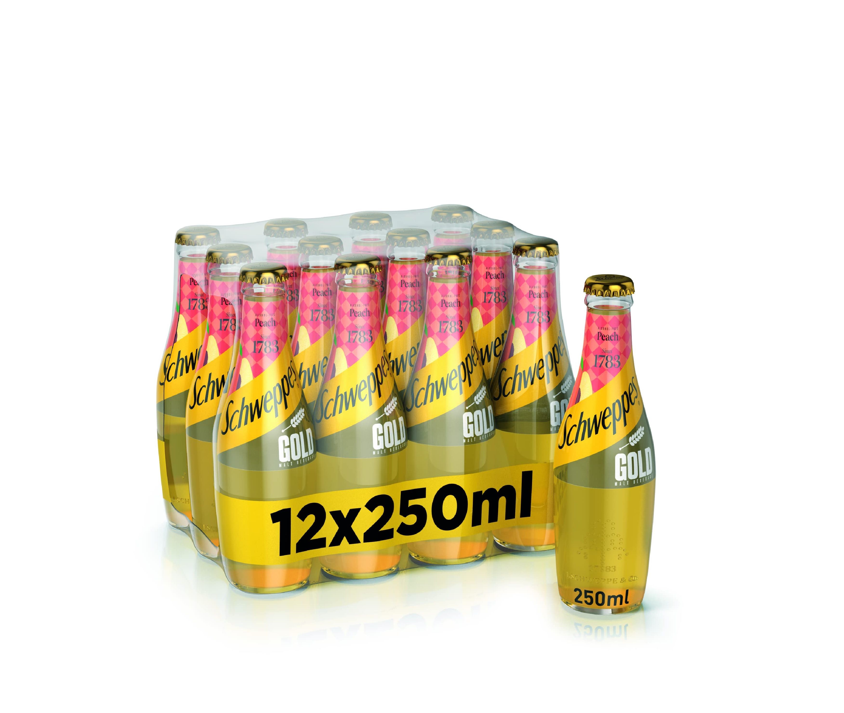 Buy Schweppes Gold Peach 250ml x12 Online in Kuwait | Talabat Kuwait