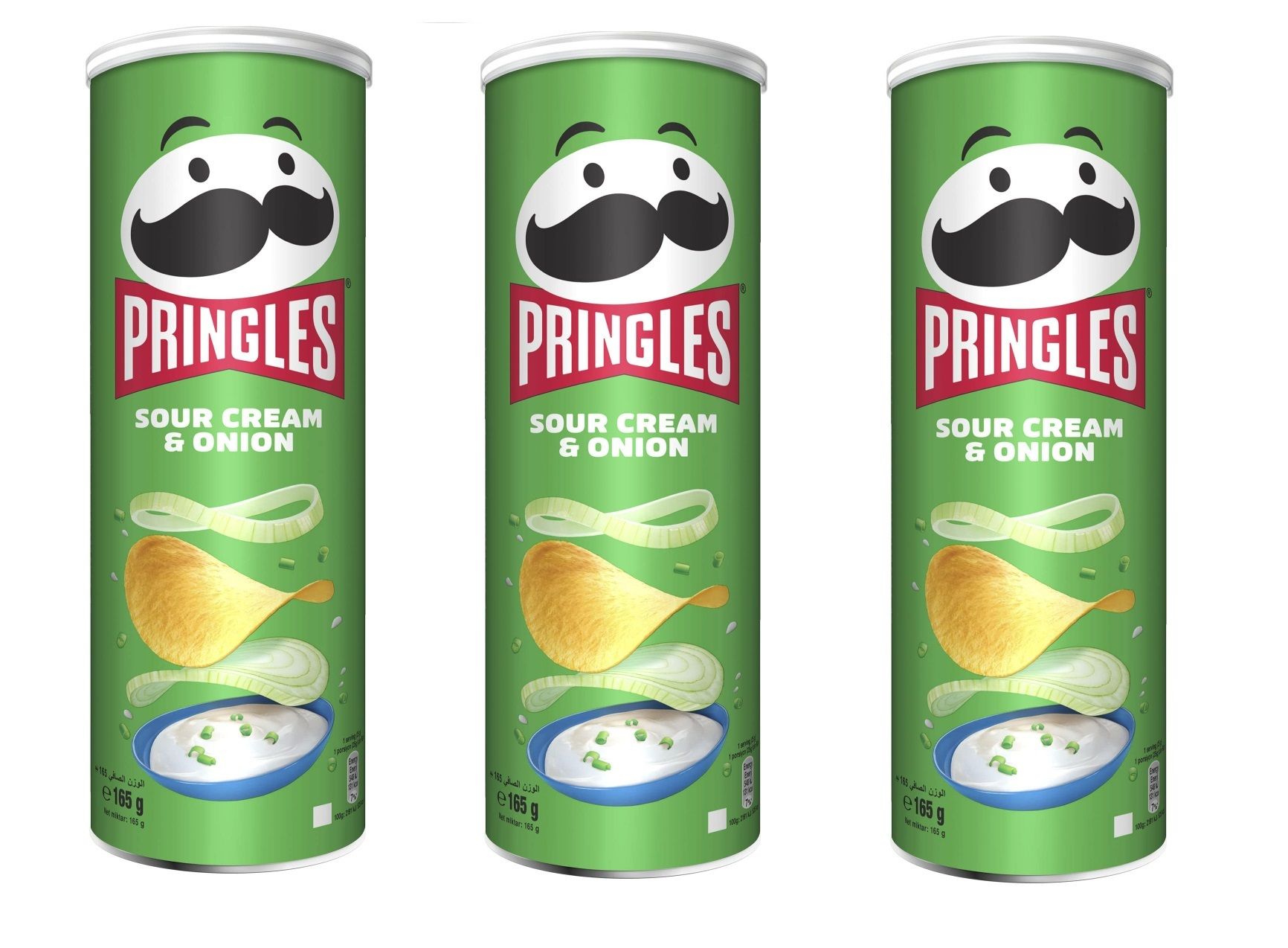 Buy Pringles Sour Cream & Onion Chips 165 g x3 Pcs Online in Kuwait ...