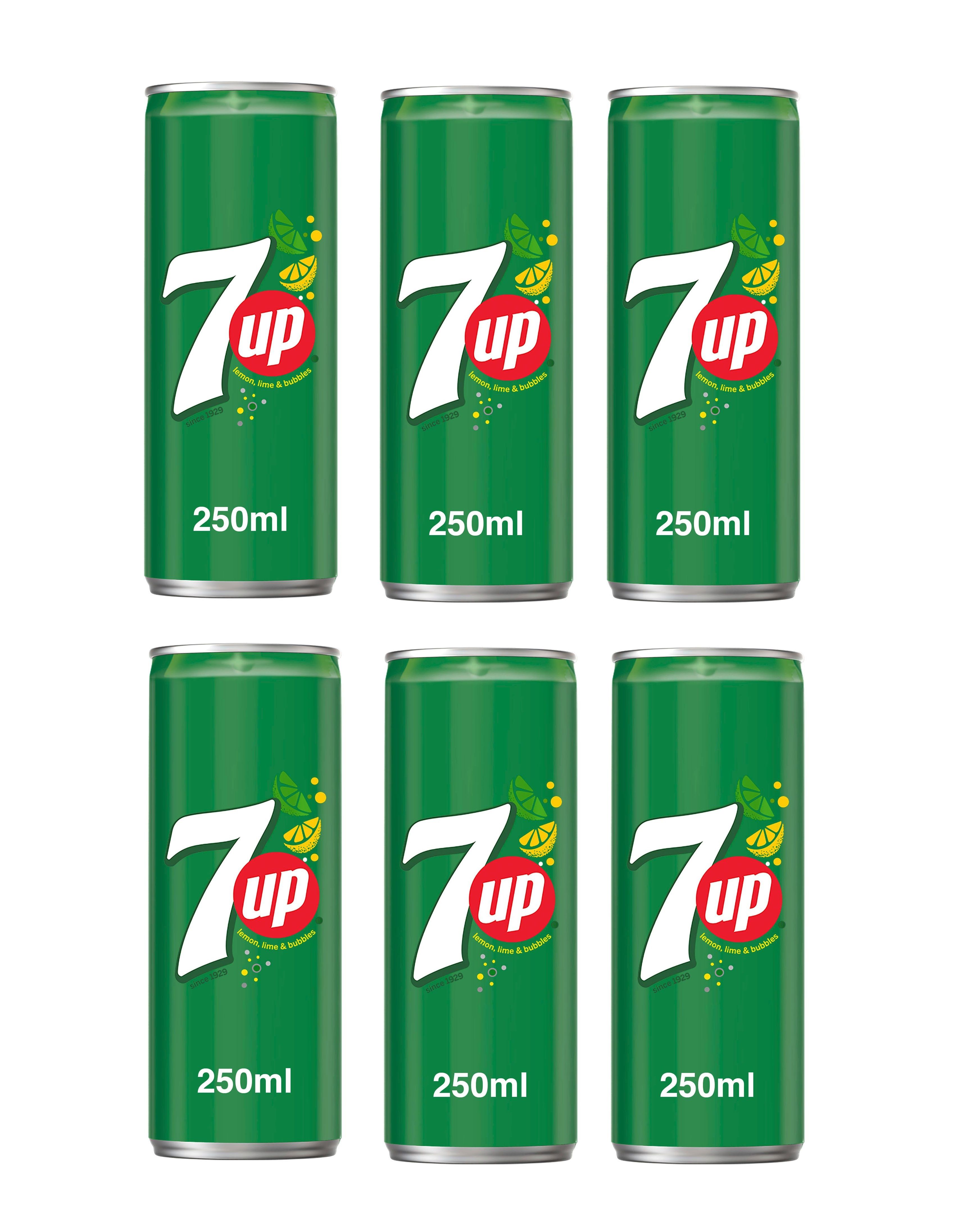 Buy 7Up Regular Soft Drink, 250ml x 6 Online in Kuwait | Talabat Kuwait