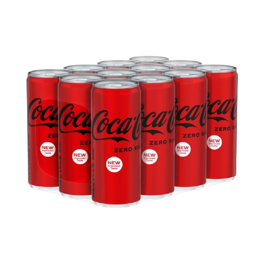 Buy Coca Cola Zero Soft Drink Can, 250ml *12 Online in Kuwait | Talabat ...