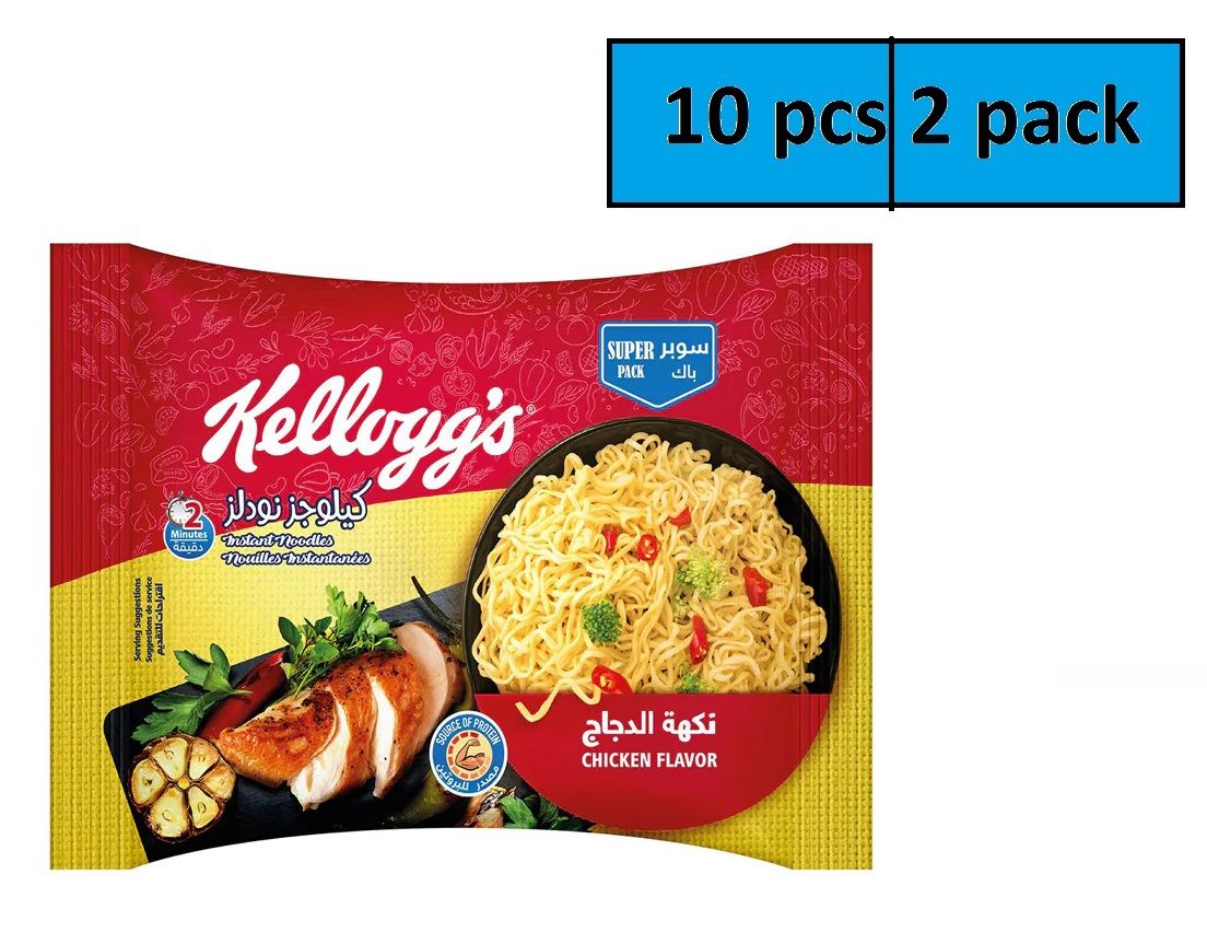 Buy Kelloggs Noodles Chicken Promo 70g x 10 pcs *2 Online in Kuwait ...