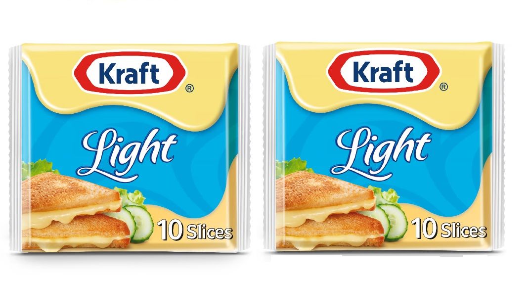 Buy Kraft Light Cheese Slices, 10 Pieces, 200g x 2Pcs Online in Kuwait ...