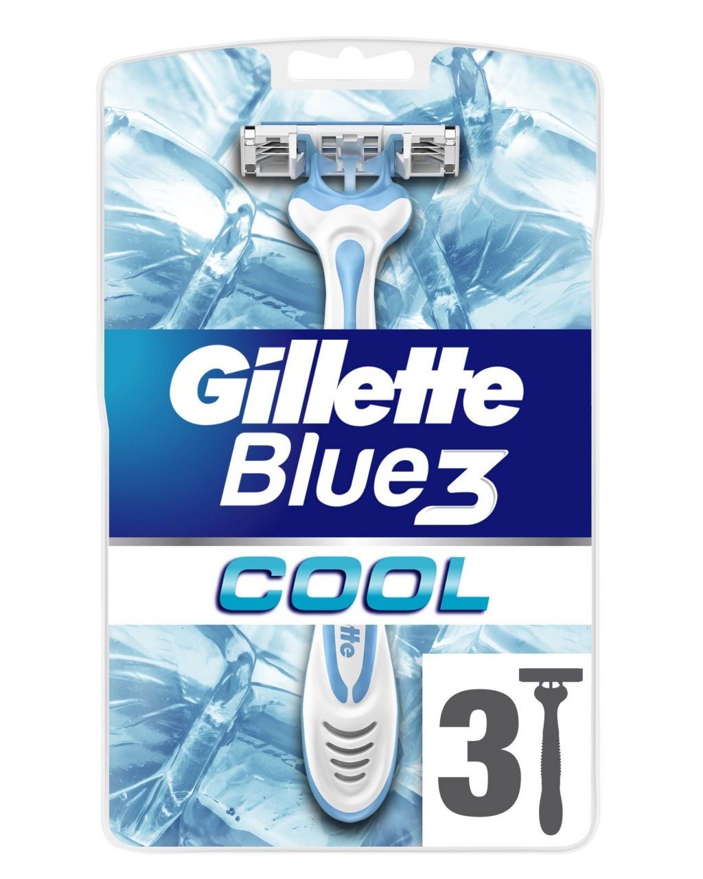 Buy Gillette Disposable Razors Blue 3 Cool, 3pcs Online in Egypt ...