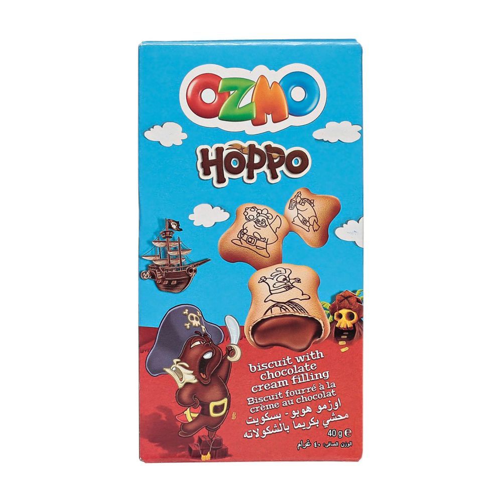 Buy Ozmo Hoppo Biscuit Filled with Chocolate Cream, 40g Online in Egypt | Talabat Egypt