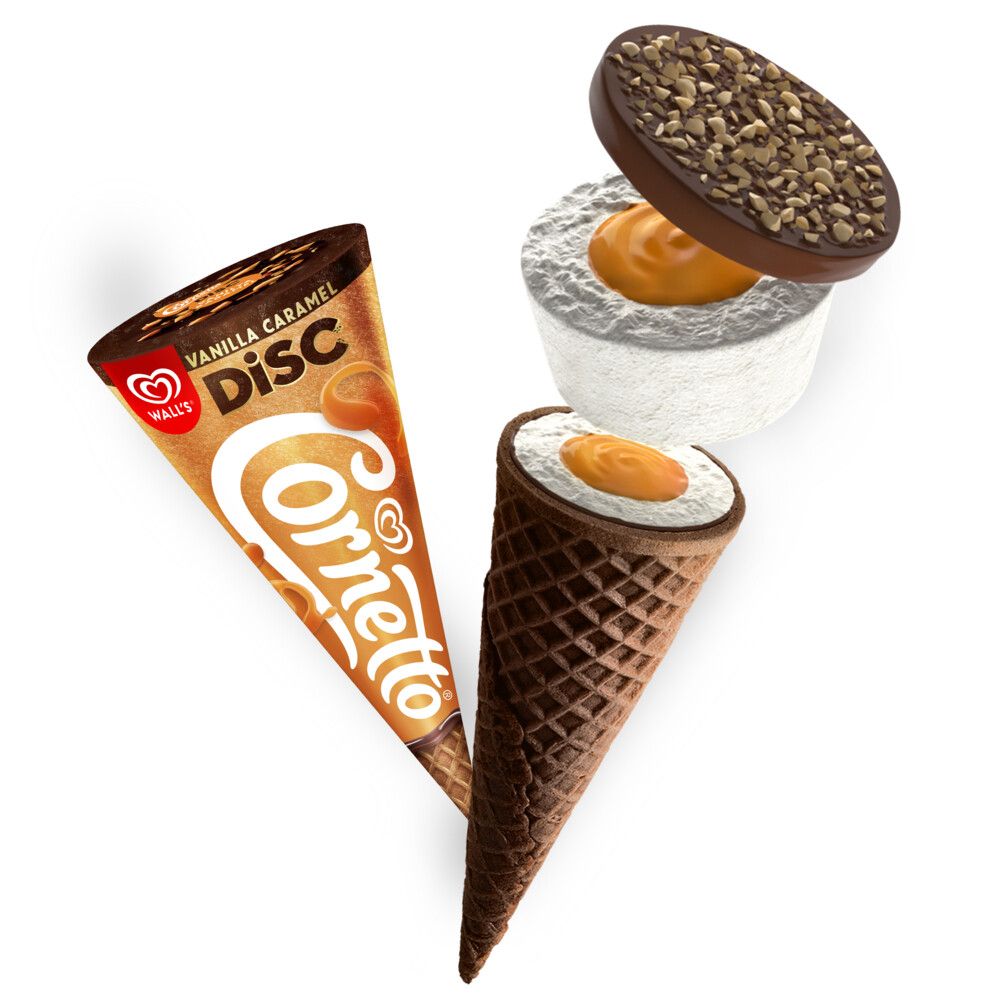 Buy Cornetto Disc Vanilla Caramel Ice Cream Cone 140 ml Online in UAE ...