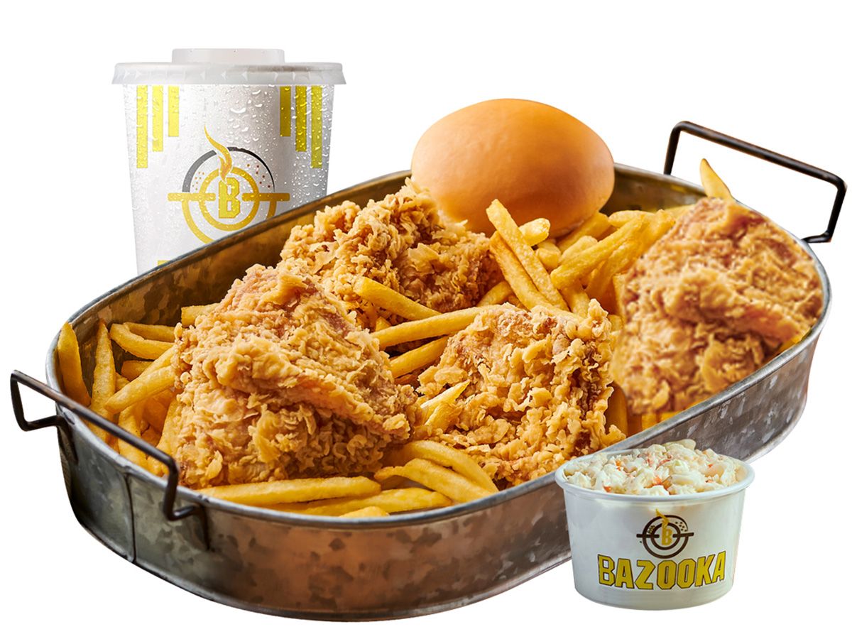 Bazooka fried chicken and burger delivery service in Qatar | Talabat
