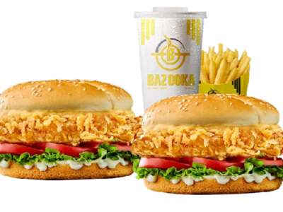 Bazooka fried chicken and burger delivery service in Qatar | Talabat