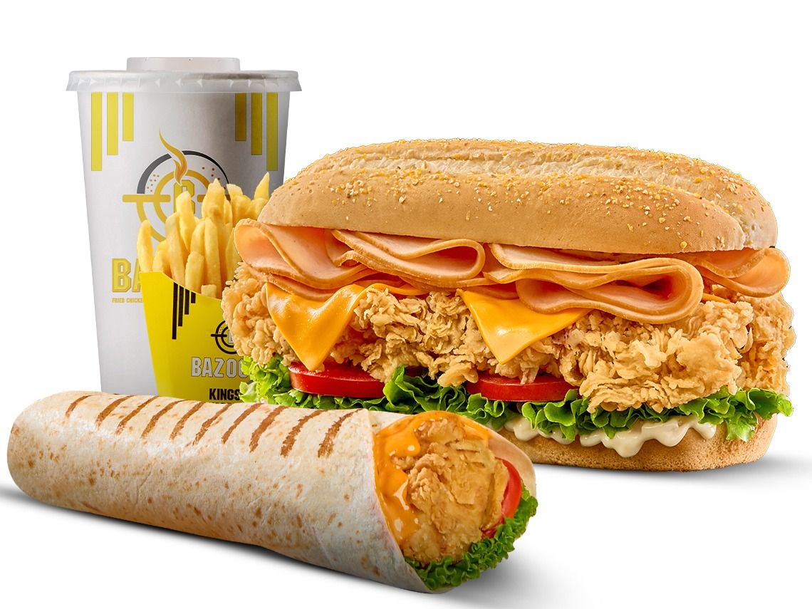 Bazooka fried chicken and burger delivery service in Qatar | Talabat