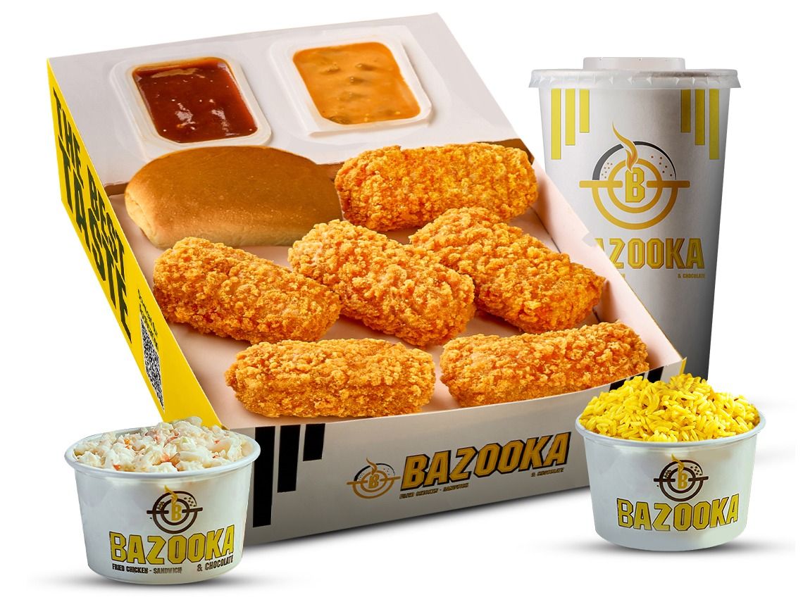 Bazooka fried chicken and burger delivery service in Qatar | Talabat